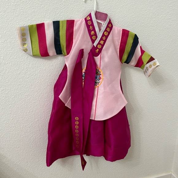 Dresses | Korean Traditional Hanbok Dress For Dohl First Birthday With ...